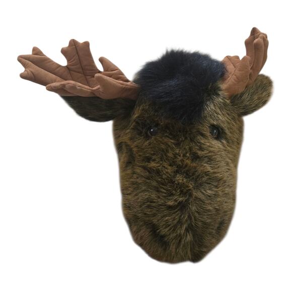 Stuffed Animal House | Toys | Moose Head Plush Wall Hang Mount 9 Antler ...